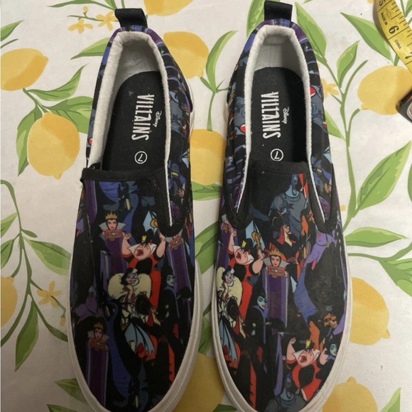 Disney | Shoes | Disney Villains Multicolor Slipon Sneakers | Poshmark